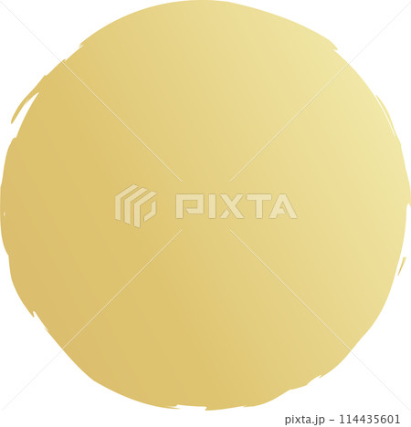 Set of gold different round brush. Design elementsのイラスト素材 [114435601 ...