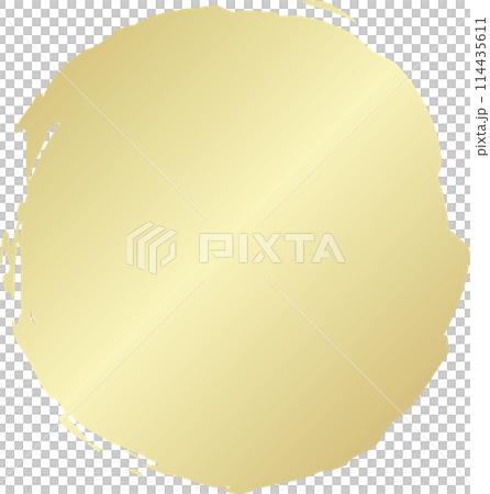 Set of gold different round brush. Design elementsのイラスト素材 [114435611 ...