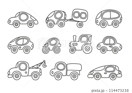 small cars setのイラスト素材 [114473238] - PIXTA