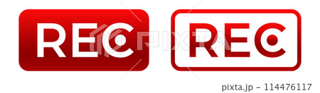 Live video indicator. Rec icon for video record.のイラスト素材 [114476117] - PIXTA