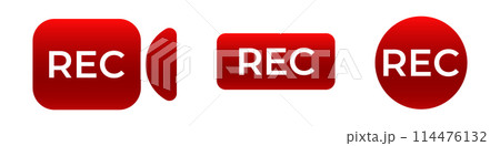 Icon for record live rec. Recording indicator.のイラスト素材 [114476132] - PIXTA