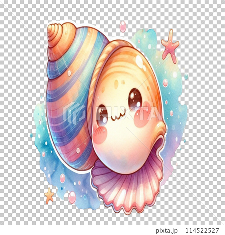 cute shellfishのイラスト素材 [114522527] - PIXTA