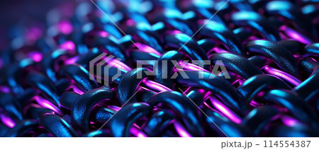 Futuristic Close-Up of Metallic Chain Links...のイラスト素材 [114554387] - PIXTA