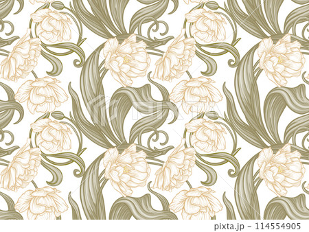 Terri Tulip flowers, decorative flowers and...のイラスト素材 [114554905] - PIXTA