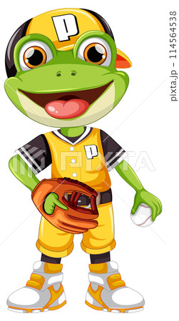 Frog Baseball Player Ready to Playのイラスト素材 [114564538] - PIXTA