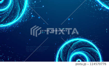AI chat background. Abstract digital chatbot on...のイラスト素材 [114570776 ...
