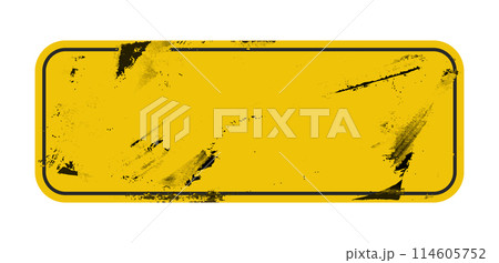 vintage grunge yellow metal sign. Vector...のイラスト素材 [114605752] - PIXTA