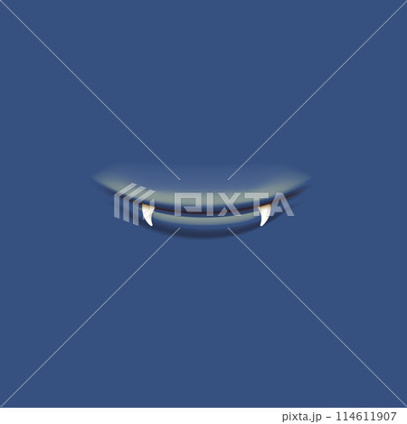 Vector Cartoon vampire mouth with fangs...のイラスト素材 [114611907] - PIXTA