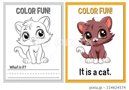 Color Fun! Educational Cat Illustrationsのイラスト素材 [114624574] - PIXTA