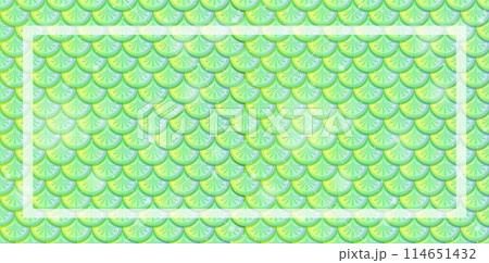 Green Scales Pattern with Border Frameのイラスト素材 [114651432] - PIXTA