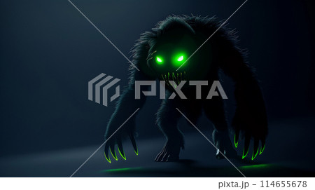 Fury Unleashed: Angry Black Yeti in 3D....のイラスト素材 [114655678] - PIXTA