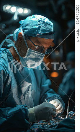 Operative scene with surgeon and surgical toolsのイラスト素材 [114752209] - PIXTA