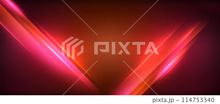 A glowing red triangle on a dark background...のイラスト素材 [114753340] - PIXTA