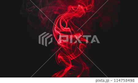 A swirl of red smoke rising upwards against a...のイラスト素材 [114758498] - PIXTA