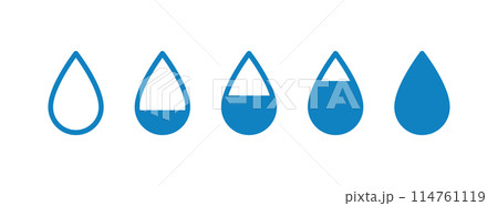 Humidity level scale. Water level indicator....のイラスト素材 [114761119] - PIXTA