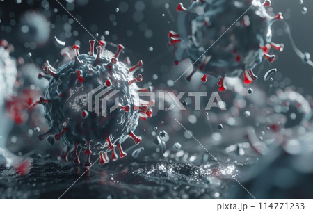 Coronavirus 2019-nCov novel coronavirus concept...のイラスト素材 [114771233 ...
