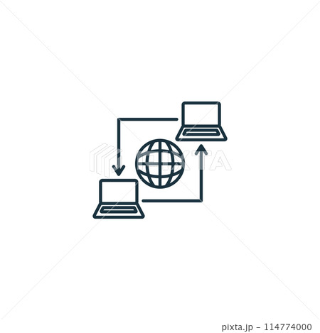 Remote Access icon. Monochrome simple Remote...のイラスト素材 [114774000] - PIXTA