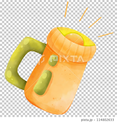 Watercolor painting in the shape of a...のイラスト素材 [114802633] - PIXTA