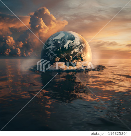 global boiling and climate change crisis earth のイラスト素材 [114825894] - PIXTA