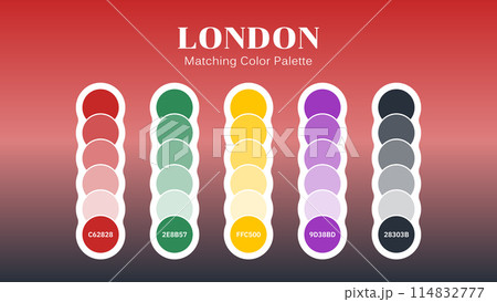 Set of London Color Palette Combination in RGB...のイラスト素材 [114832777 ...