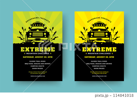 Off road truck competition poster or flyer...のイラスト素材 [114841018] - PIXTA