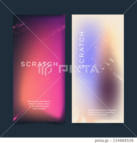 Gradient scratch effect design banner setのイラスト素材 [114868526] - PIXTA