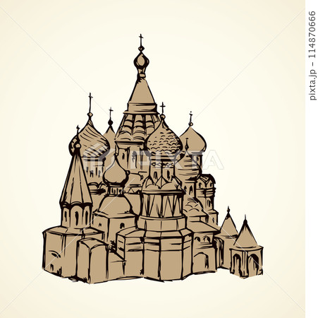 Red Square, Moscow. Vector drawingのイラスト素材 [114870666] - PIXTA