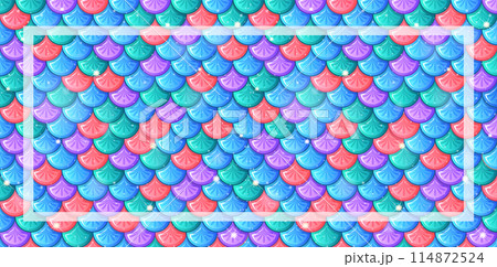 Colorful Fish Scale Pattern Backgroundのイラスト素材 [114872524] - PIXTA