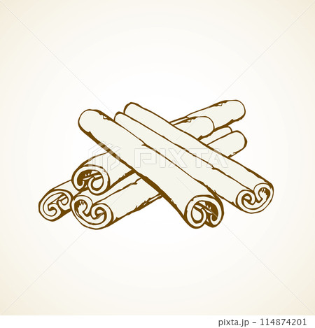 Cinnamon. Vector drawingのイラスト素材 [114874201] - PIXTA
