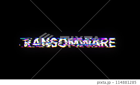 3D rendering ransomware text with screen...のイラスト素材 [114881285] - PIXTA