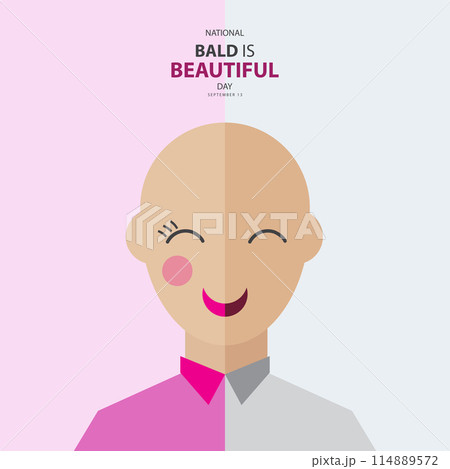 National Bald Is Beautiful Day on september 13,...のイラスト素材 [114889572 ...