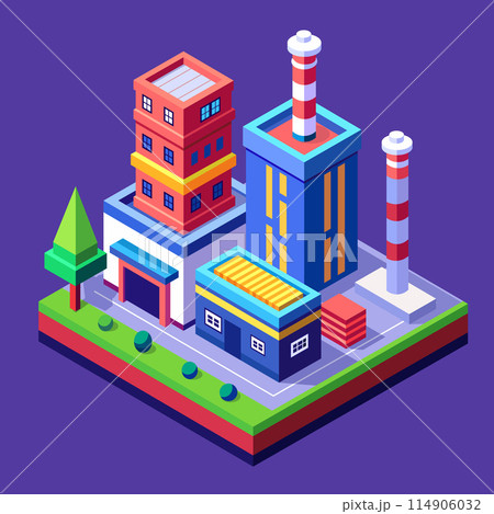 A Buildings isometric game asset art style 3D...のイラスト素材 [114906032] - PIXTA