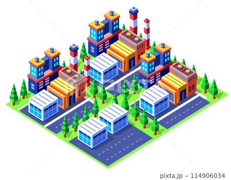 A Buildings isometric game asset art style 3D...のイラスト素材 [114906034] - PIXTA
