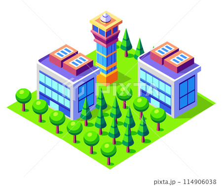 A Buildings isometric game asset art style 3D...のイラスト素材 [114906038] - PIXTA