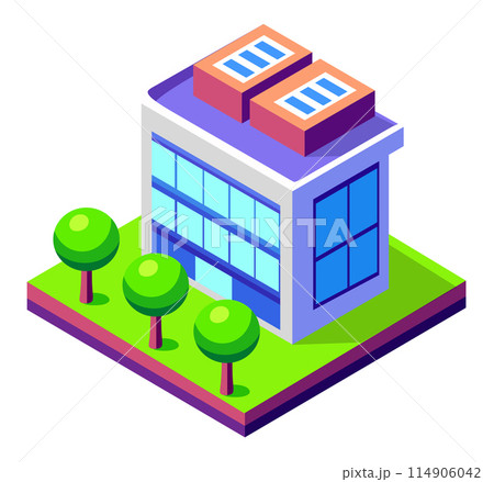 A Buildings isometric game asset art style 3D...のイラスト素材 [114906042] - PIXTA