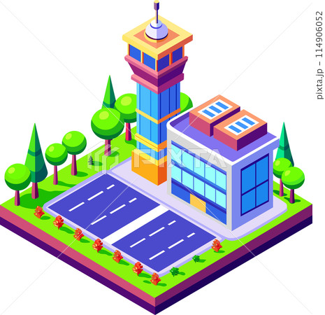 A Buildings isometric game asset art style 3D...のイラスト素材 [114906052] - PIXTA