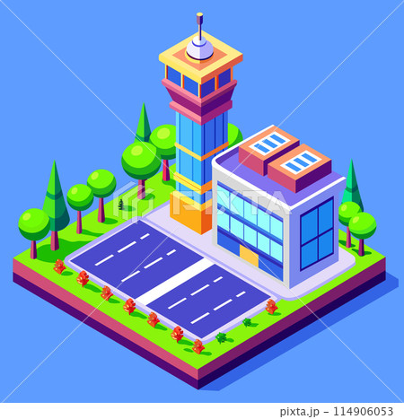 A Buildings isometric game asset art style 3D...のイラスト素材 [114906053] - PIXTA
