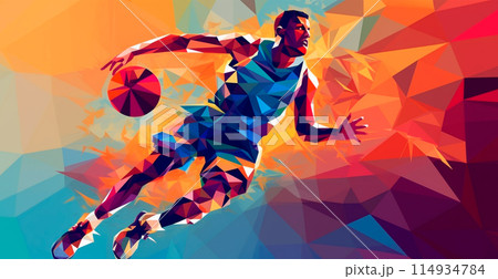 Abstract basketball panoramic background,...のイラスト素材 [114934784] - PIXTA