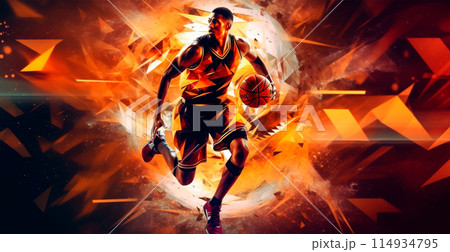 Abstract basketball panoramic background,...のイラスト素材 [114934795] - PIXTA