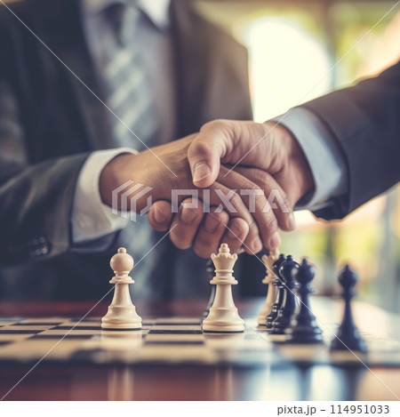 Businessmen with chess game final moveのイラスト素材 [114951033] - PIXTA