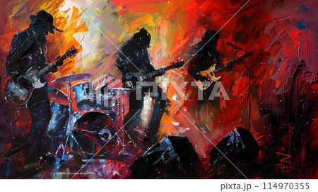 Abstract Paintings Of Rock Music