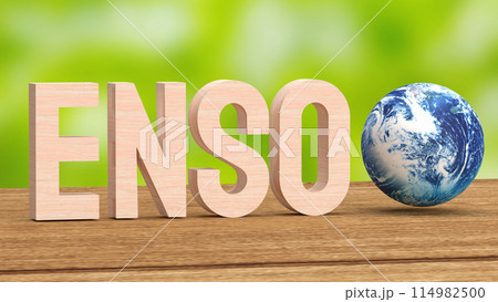 The ENSO word and earth for global warming or ...のイラスト素材 [114982500 ...