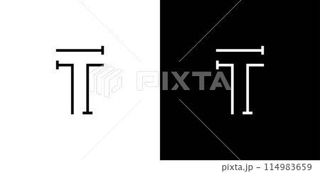 Modern and Unique letter T initials logo designのイラスト素材 [114983659] - PIXTA