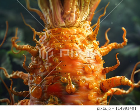 Eerie Mutated Carrot in Hyper Macro Shot...のイラスト素材 [114993401] - PIXTA