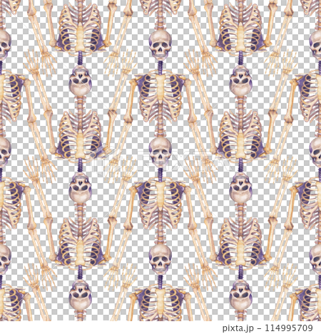 Repeating seamless pattern of watercolor human... - Stock Illustration ...