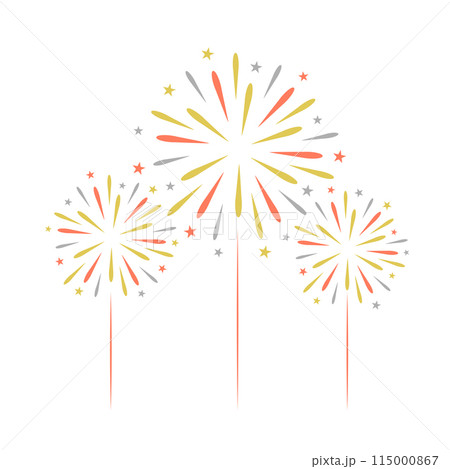 Fireworks with stars and sparksのイラスト素材 [115000867] - PIXTA