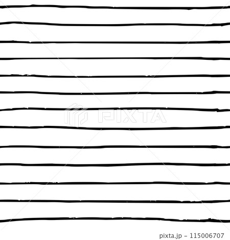 Simple Black and White Inky Lines Line Art...のイラスト素材 [115006707] - PIXTA