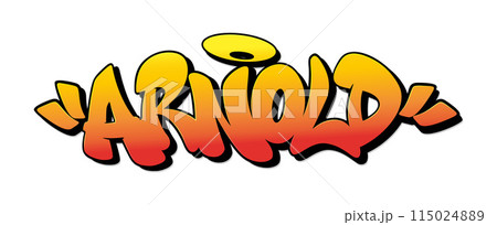 Arnold name in graffiti style. Vector...のイラスト素材 [115024889] - PIXTA