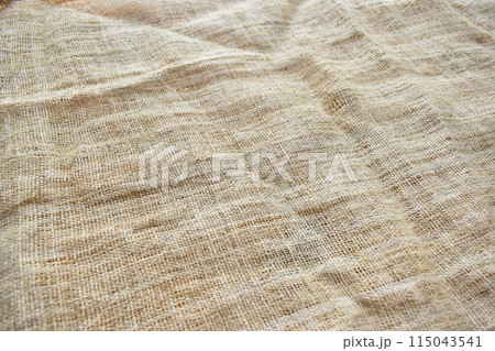 brown sackcloth texture background, crumpled...の写真素材 [115043541] - PIXTA