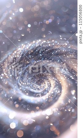 Glitter White Magic Swirl Clipart on Black...のイラスト素材 [115056800] - PIXTA